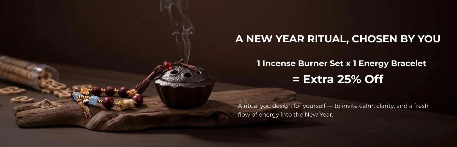 Incense Burner & Energy Bracelet Bundle – MANTRA FLOW™
