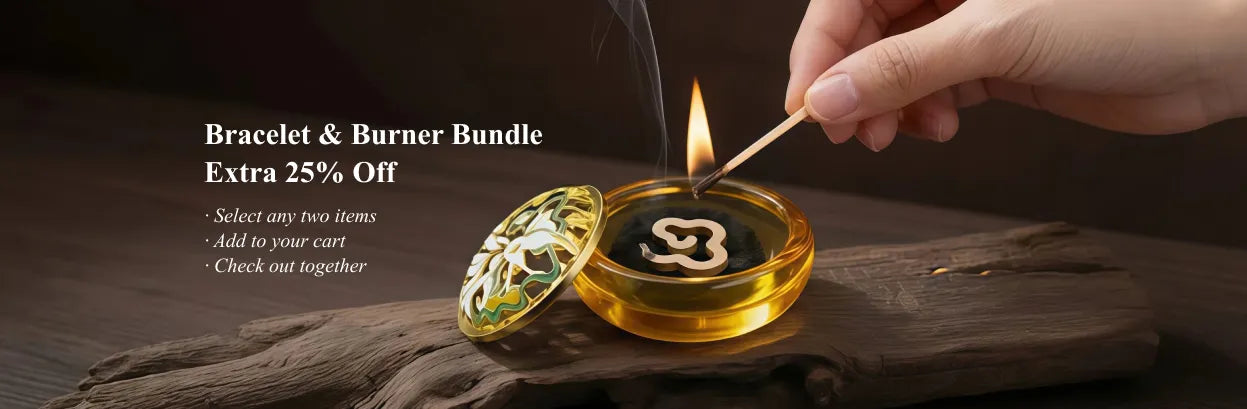 Incense Burner & Energy Bracelet Bundle – MANTRA FLOW™